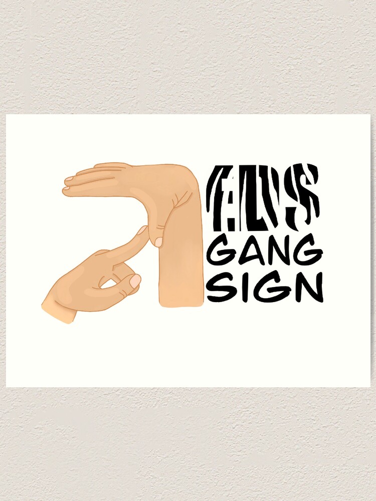 "EDS gang sign" Art Print for Sale by Thepaintedscale | Redbubble