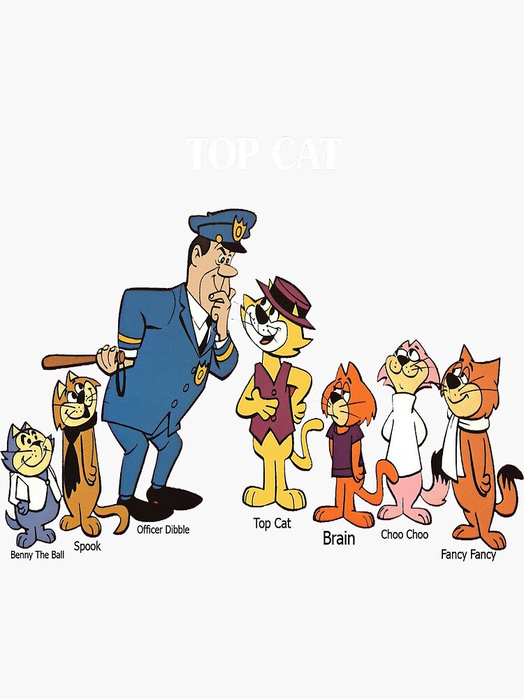 "Top Cat Cartoon " Sticker for Sale by evitagucci | Redbubble
