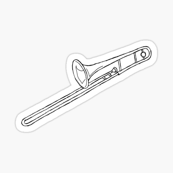 "Trombone" Sticker for Sale by QuixoticGray | Redbubble