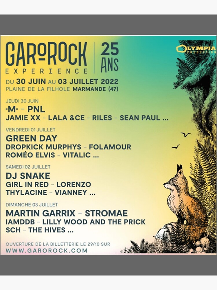 "Garorock Festival 2022" Poster for Sale by AlanisSchneider | Redbubble