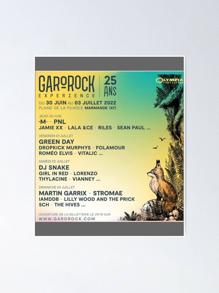 "Garorock Festival 2022" Poster for Sale by AlanisSchneider | Redbubble