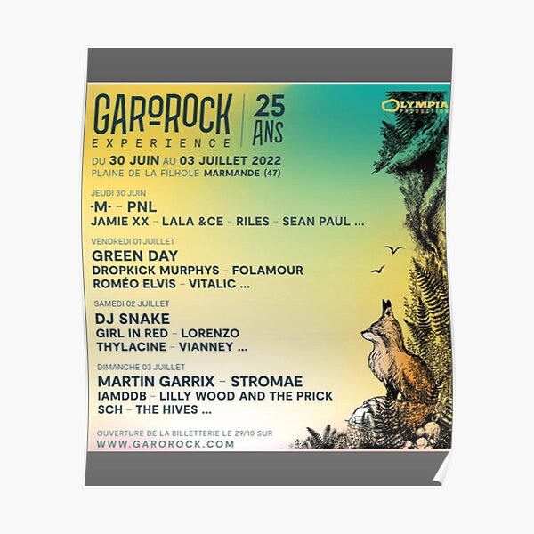 "Garorock Festival 2022" Poster for Sale by AlanisSchneider | Redbubble
