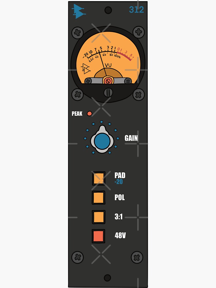 "API 312 Mic Preamp" Sticker for Sale by GoodnRich | Redbubble