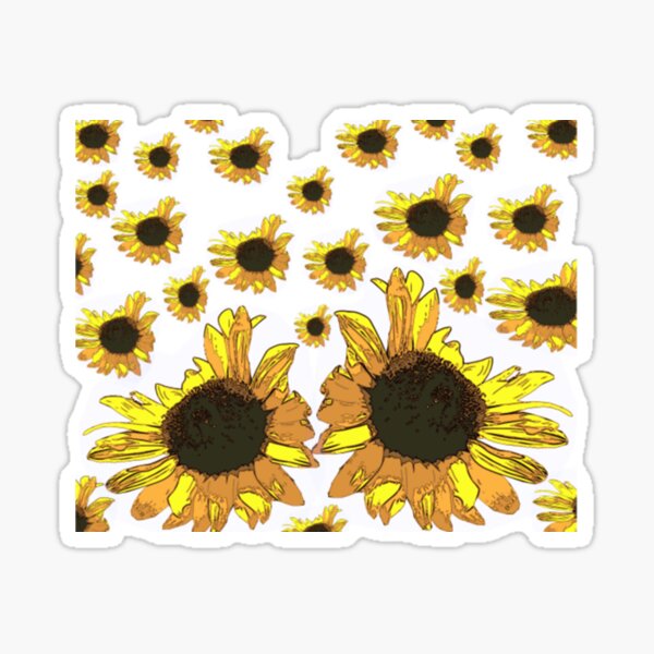 "many sunflowers, sunflower, summer, nature" Sticker for Sale by ...