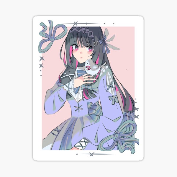 "Columbina Modern Artwork" Sticker for Sale by Qiqi-loveu | Redbubble