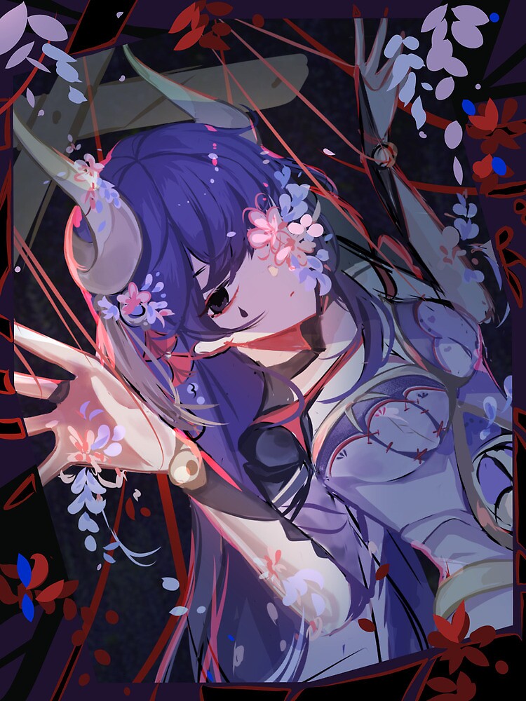 "Raiden Shogun Ei Baal puppet" Postcard for Sale by Qiqi-loveu | Redbubble