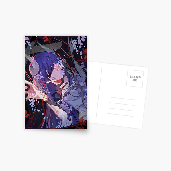 "Raiden Shogun Ei Baal puppet" Postcard for Sale by Qiqi-loveu | Redbubble