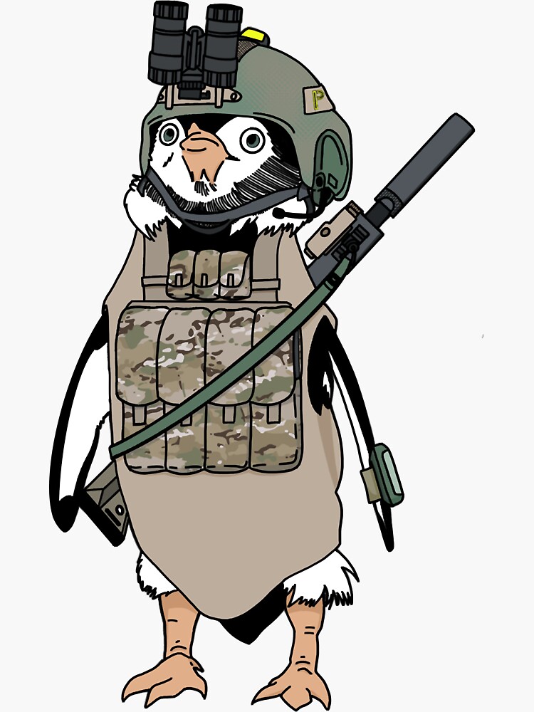 "Tactical penguin" Sticker for Sale by CapriceSchenk | Redbubble