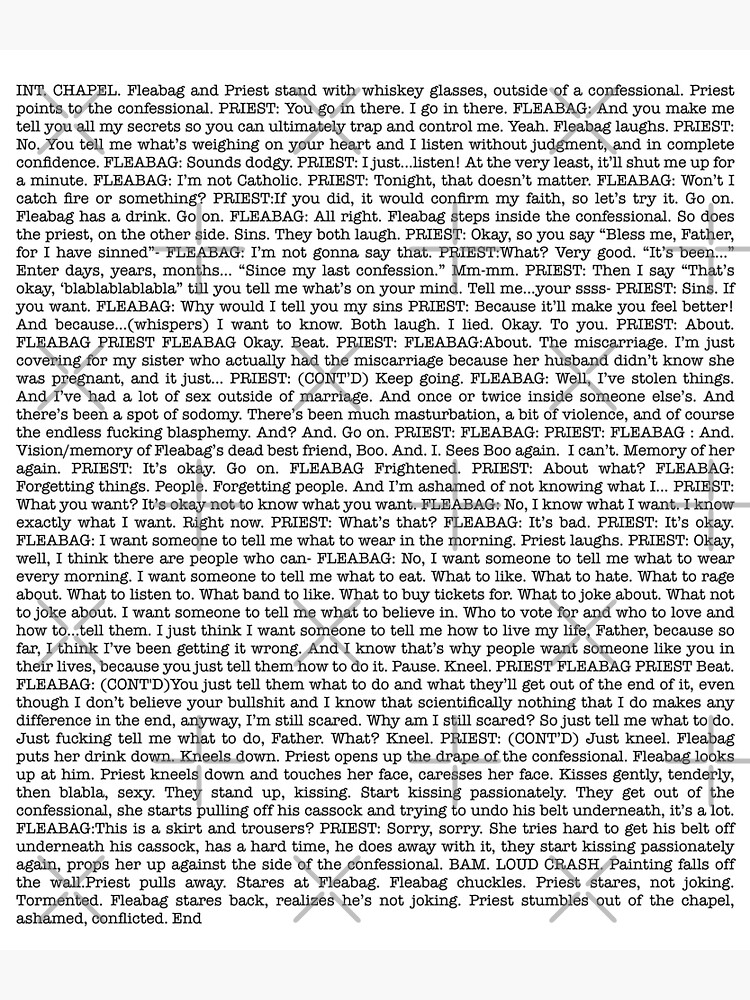 That One Scene In 'Fleabag' (Confession) Premium Matte Vertical Poster ...