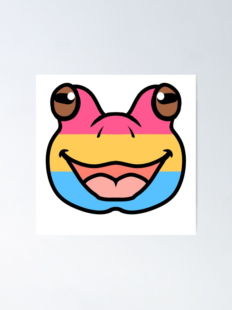 "pan pride frog friend" Poster for Sale by eggsidesalad | Redbubble