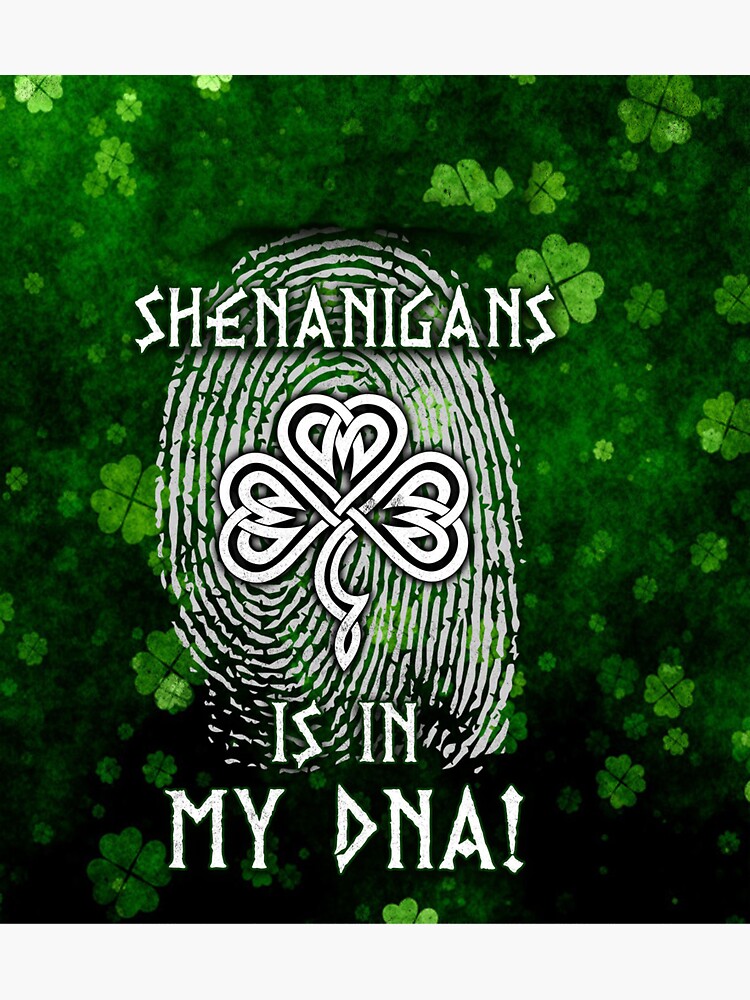 "Irish Shenanigans DNA Shamrock Lucky Green" Sticker for Sale by ...