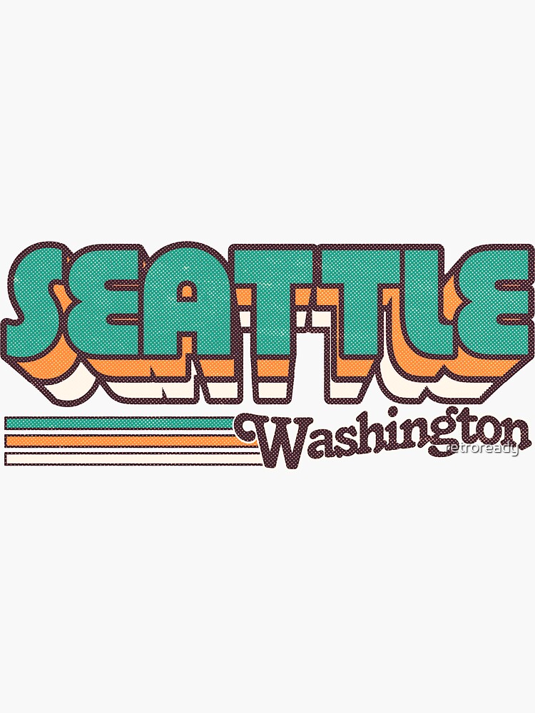 "Seattle, WA | City Stripes" Sticker for Sale by retroready | Redbubble