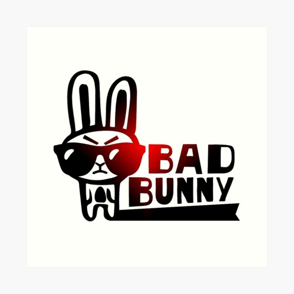 "Bad Bunny logo design rapper and singer from Puerto Rico ronron" Art ...