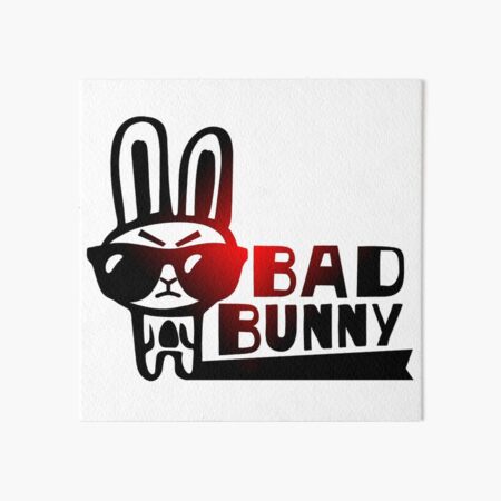 Lámina rígida «Diseño de logo de Bad Bunny rapero y cantante de puerto ...