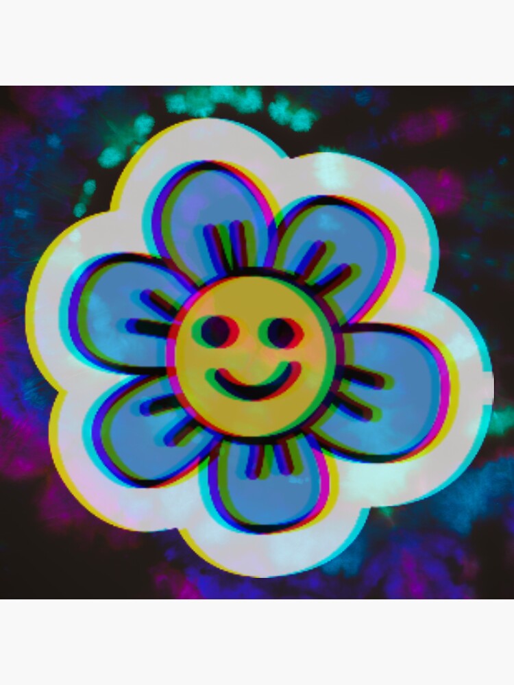 "Trippy Flower" Sticker for Sale by vcaart | Redbubble