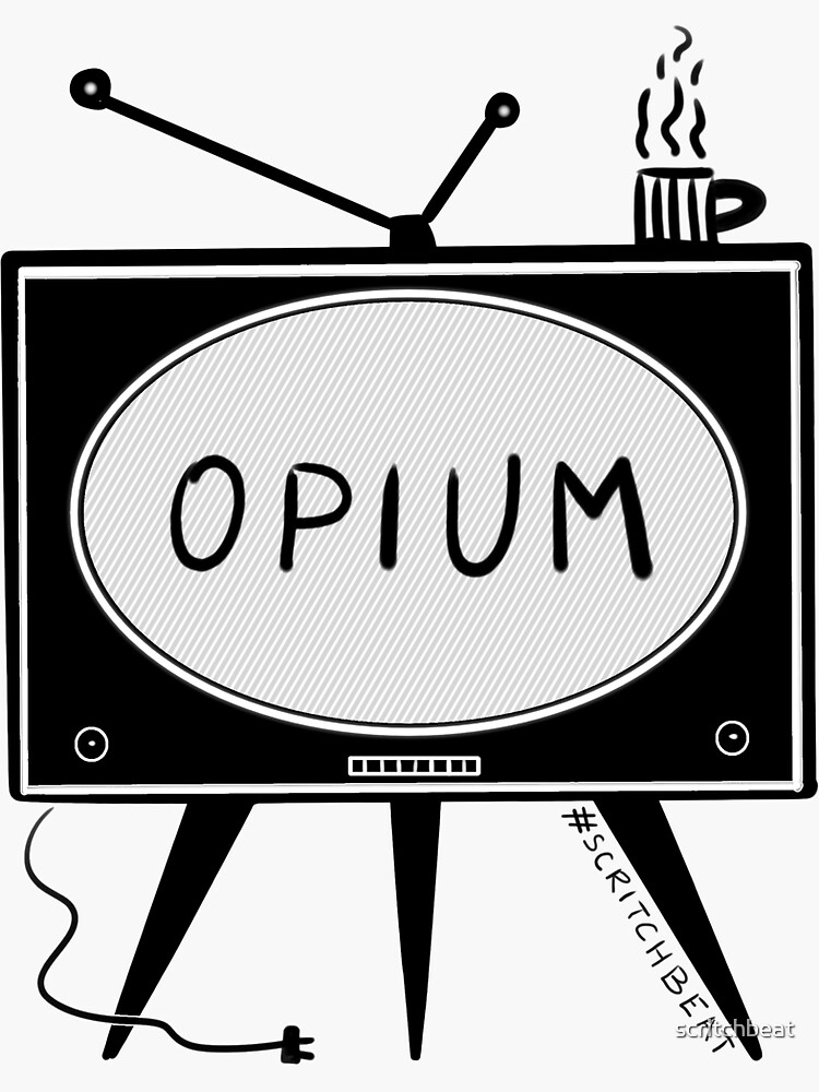 "Opium_TV" Sticker for Sale by scritchbeat | Redbubble
