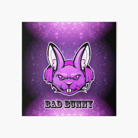 Lámina rígida «Diseño de logo de Bad Bunny rapero y cantante de puerto ...