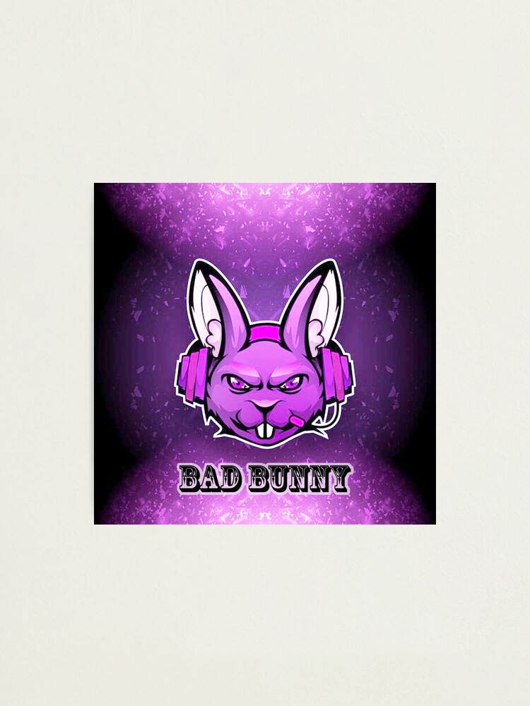 Lámina fotográfica «Diseño de logo de Bad Bunny rapero y cantante de ...