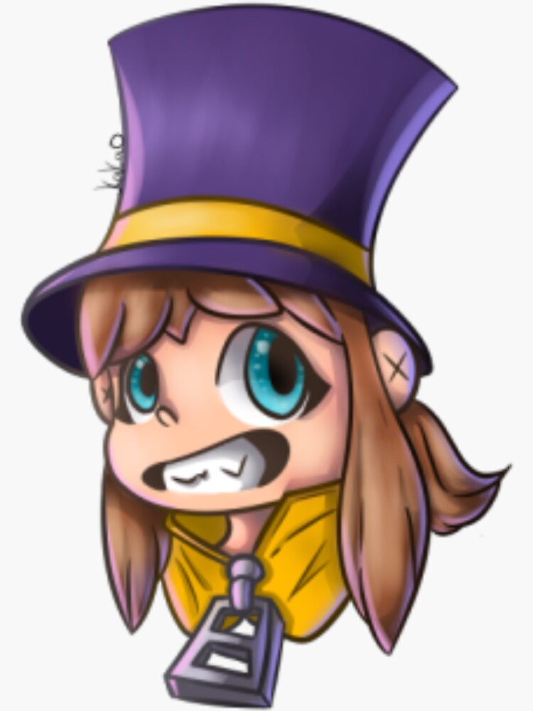 "ahit hat kid a hat in time hatkid" Sticker for Sale by Kaka0 | Redbubble