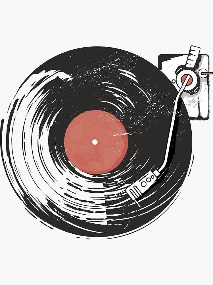 "Vintage Vinyl Record" Sticker for Sale by Sl8Passus | Redbubble