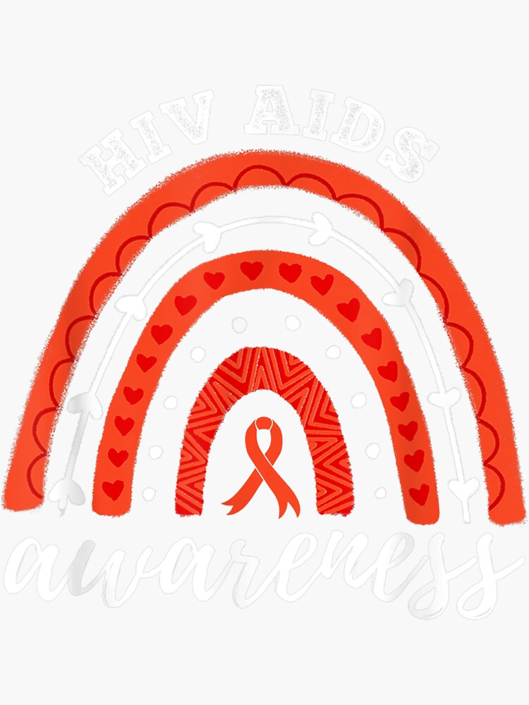 "Rainbow HIV AIDS Awareness Month" Sticker for Sale by Kristermoller ...