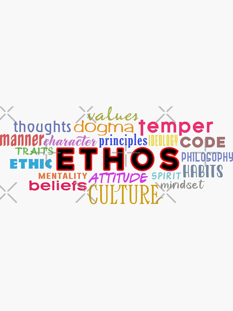 "Ethos | Words | Word Synonyms" Sticker for Sale by KyasutoNaito ...