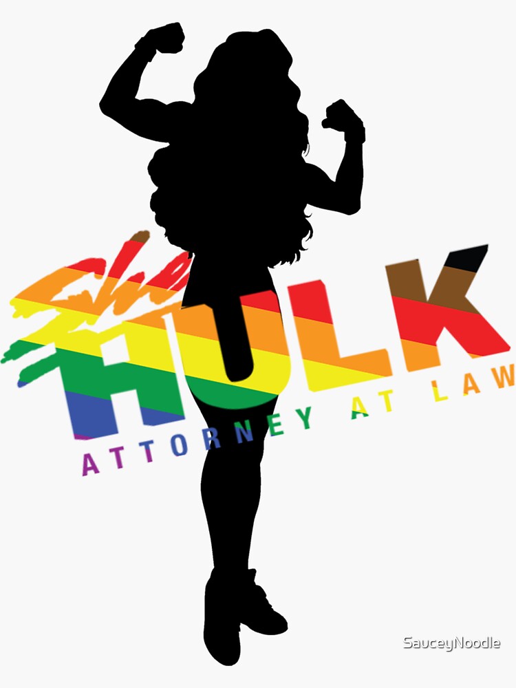 "She-Hulk LGBT Philly Pride" Sticker for Sale by SauceyNoodle | Redbubble