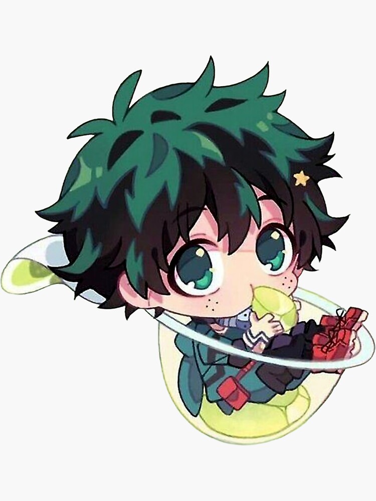 "Izuku Midoriya Chibi Deku MHA" Sticker for Sale by KimberlyWeeb ...
