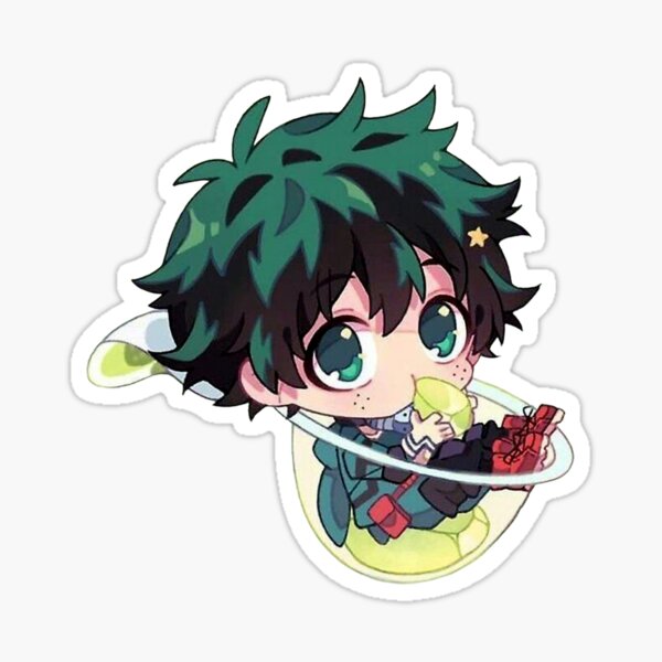 "Izuku Midoriya Chibi Deku MHA" Sticker for Sale by KimberlyWeeb ...
