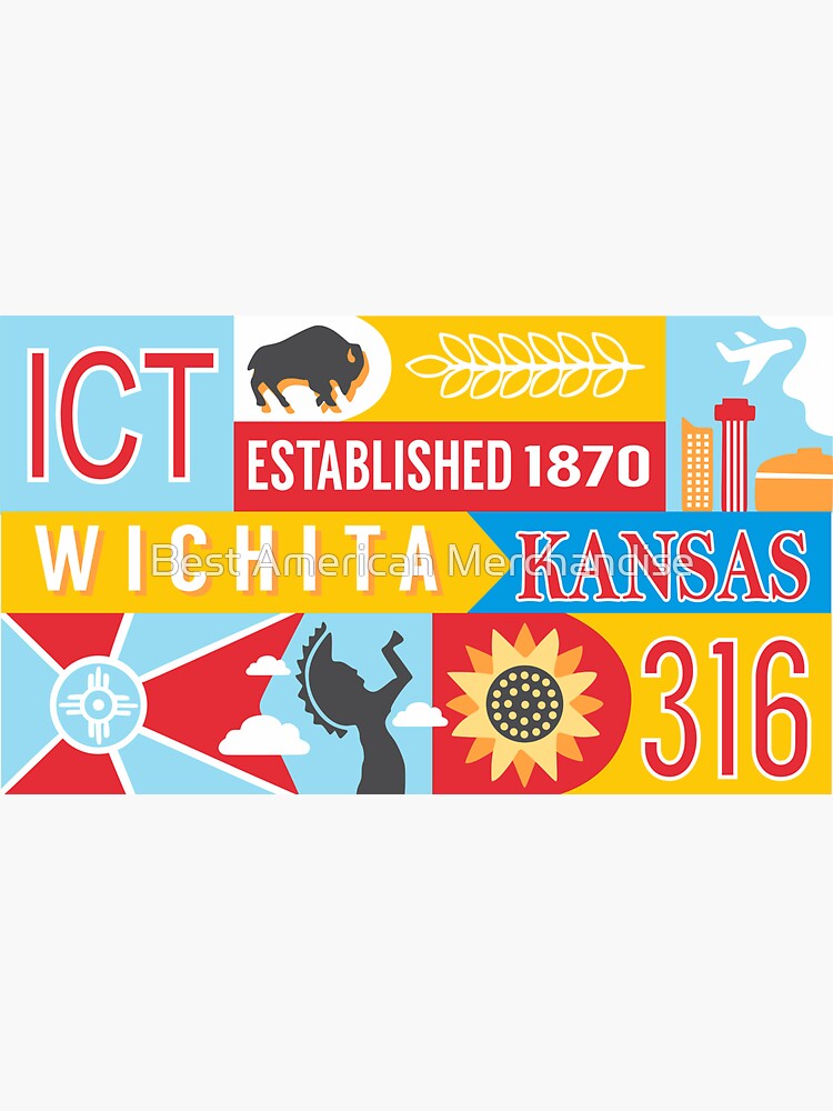 "Wichita Kansas" Sticker for Sale by emasdai | Redbubble
