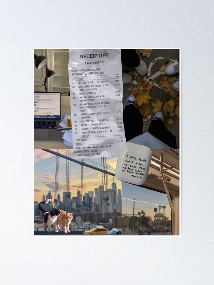 "City Core Aesthetic Collage" Poster for Sale by hunnypie-xoxo | Redbubble