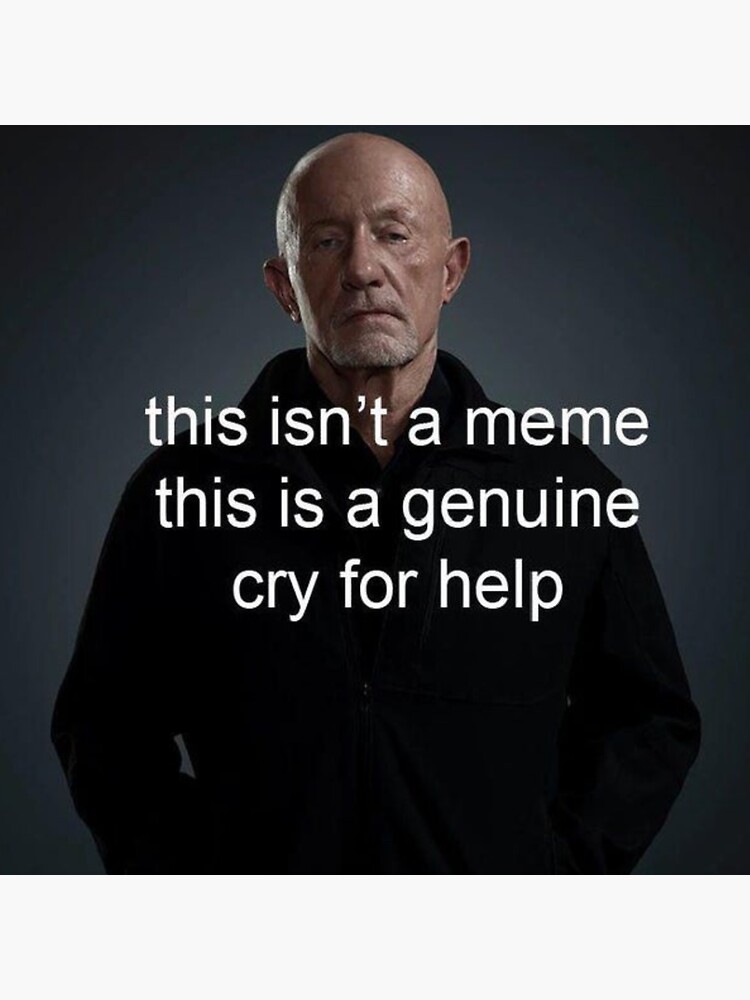 "This is not a meme this is a genuine cry for help" Sticker for Sale by ...