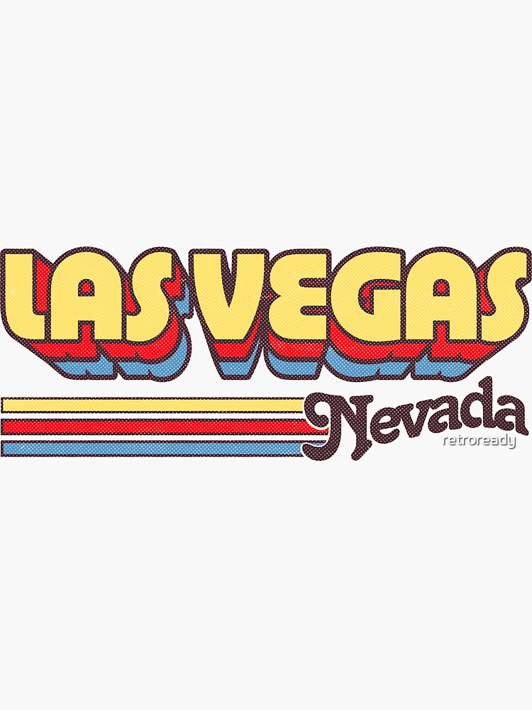 "Las Vegas, NV | City Stripes" Sticker for Sale by retroready | Redbubble