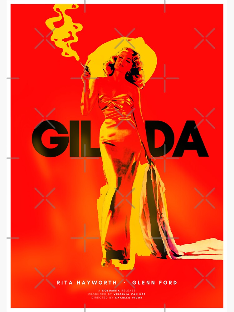 "Music Vintage Retro Gilda 1946 Movie poster design style A " Sticker ...