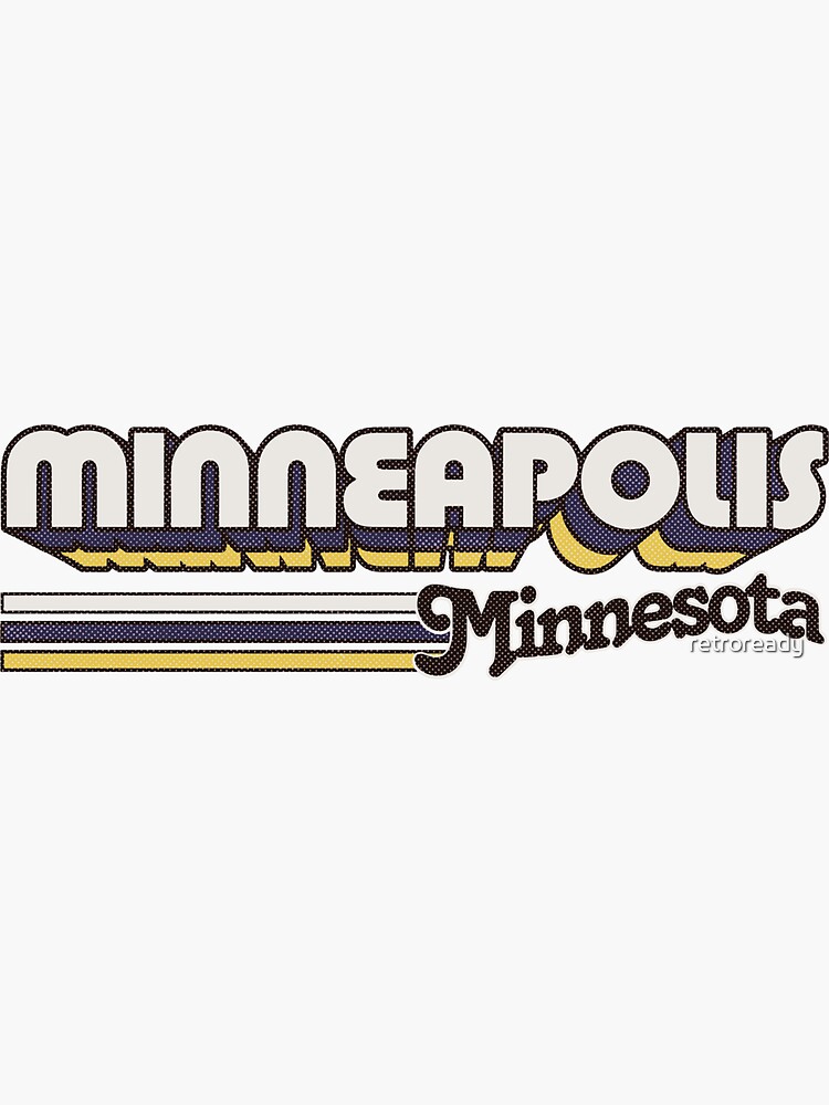 "Minneapolis, MN | City Stripes" Sticker for Sale by retroready | Redbubble