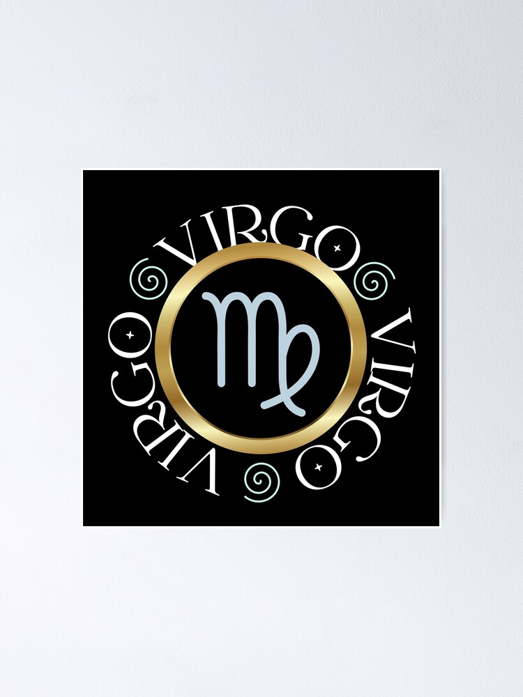 "Virgo Symbol Text Circle" Poster for Sale by Hellofriendco | Redbubble