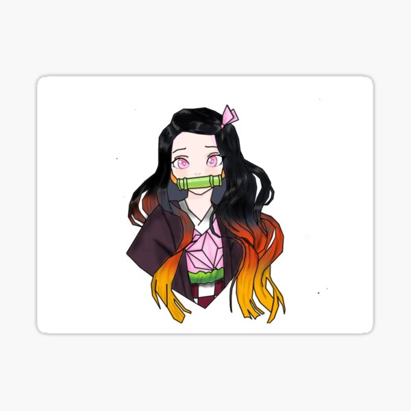 "Nezuko fan art" Sticker for Sale by abhi7295 | Redbubble