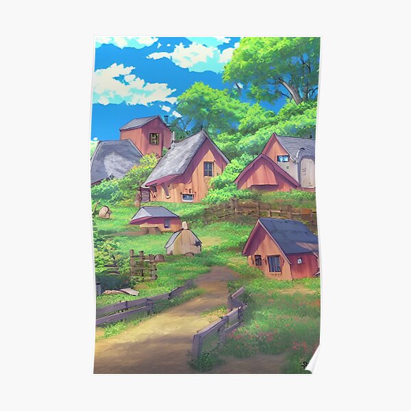 "Cottagecore anime aesthetic" Poster for Sale by Art-of-AI | Redbubble