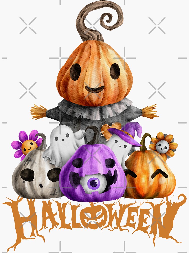 "Spooky Voodoo Bunny Doll Cyber-Halloween Digital Design" Sticker for ...