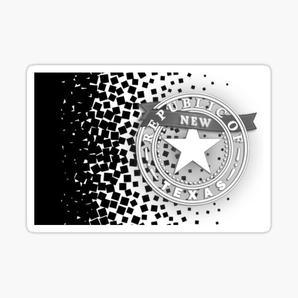 "New Texas Republic Black White Reversed" Sticker for Sale by ...
