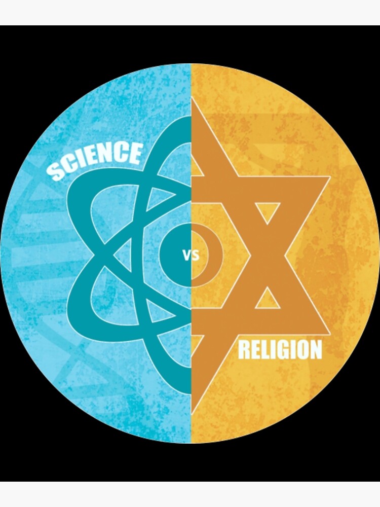 "Science vs Religion Logo" Poster for Sale by LewanMinha | Redbubble