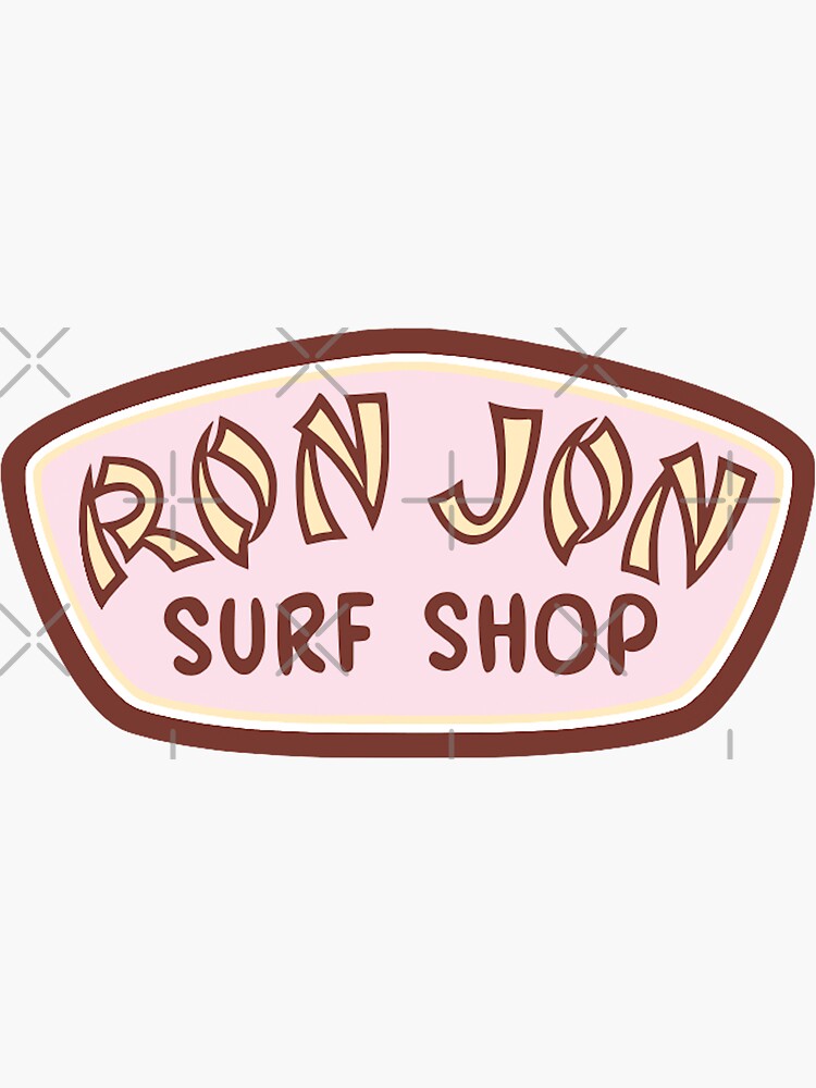 "RON JON pink surf shop aesthetic x " Sticker for Sale by BeauBeauxox ...