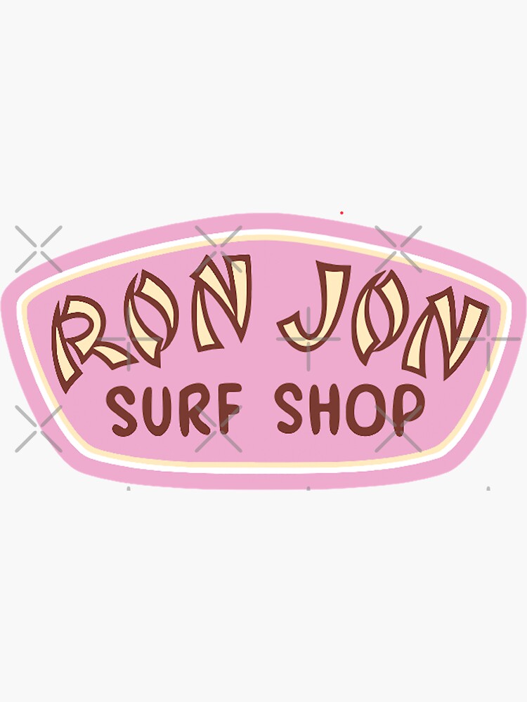 "RON JON hot pink surf shop aesthetic x " Sticker for Sale by ...