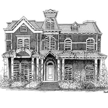 "Creel house sketch, architecture sketch art, ink drawing, architecture ...