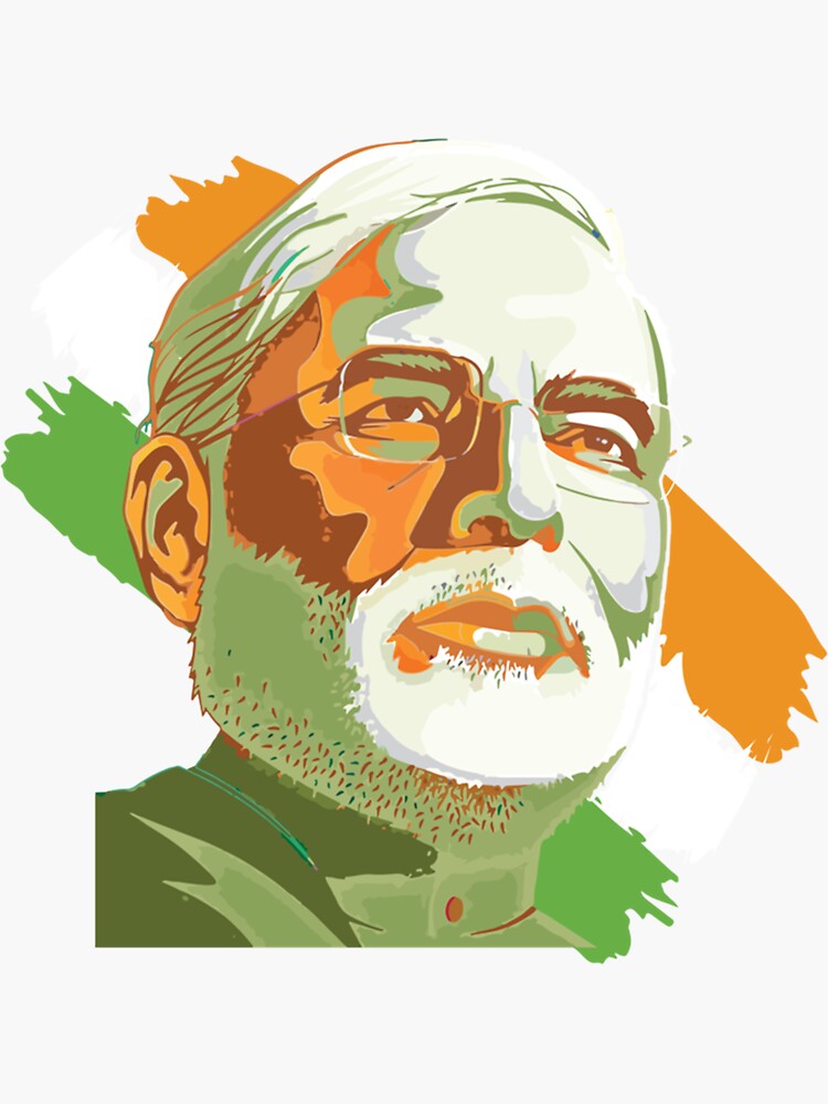 "Narendra Modi India" Sticker for Sale by Maleeshope | Redbubble