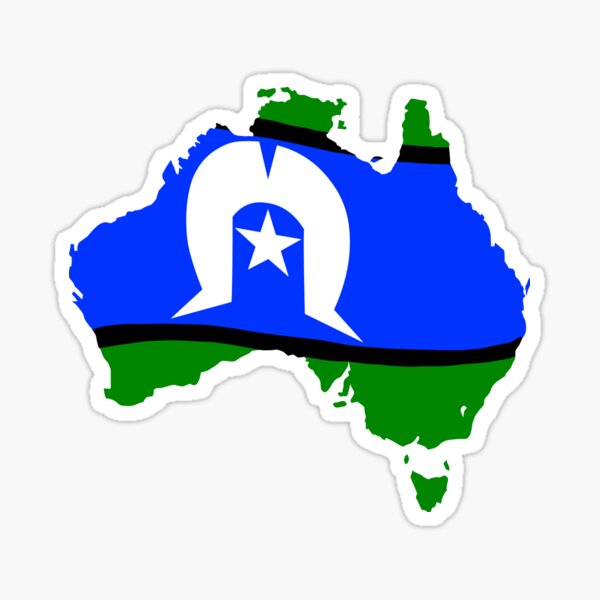 "Torres Strait Islands Flag Map" Sticker for Sale by ibreezy101 | Redbubble