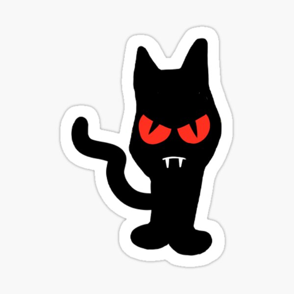 "Angry kitty" Sticker for Sale by dulina | Redbubble
