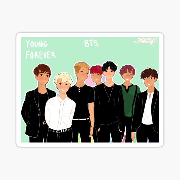 "BTS Group" Sticker for Sale by syumi | Redbubble