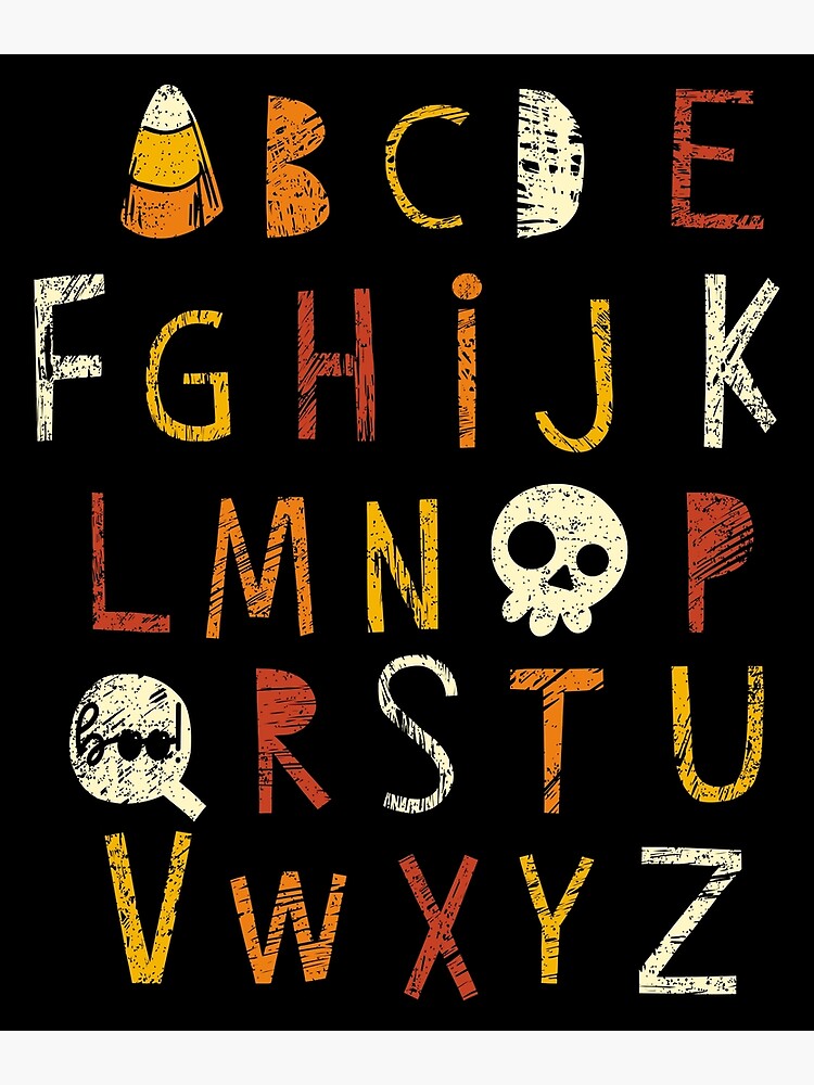 "Halloween Alphabet" Poster for Sale by Scotte-Swiercz | Redbubble