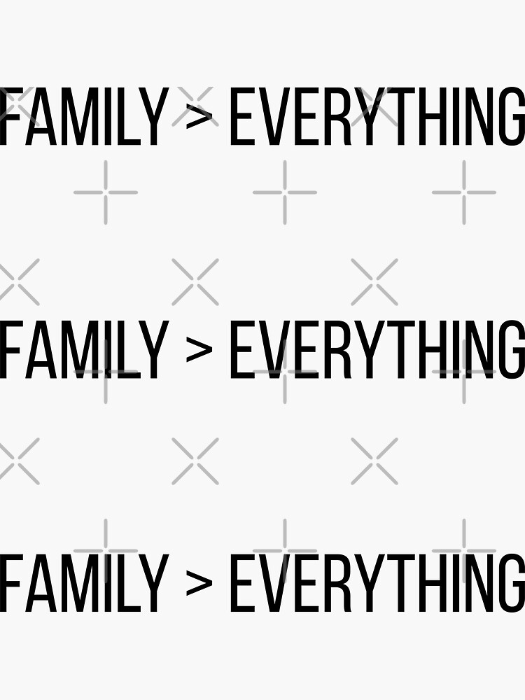 "FAMILY OVER EVERYTHING " Sticker for Sale by MadEDesigns | Redbubble